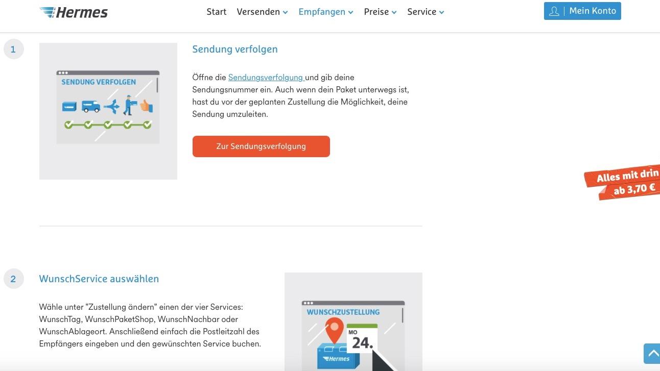 Hermes: Zustellung ändern - So geht's - CHIP